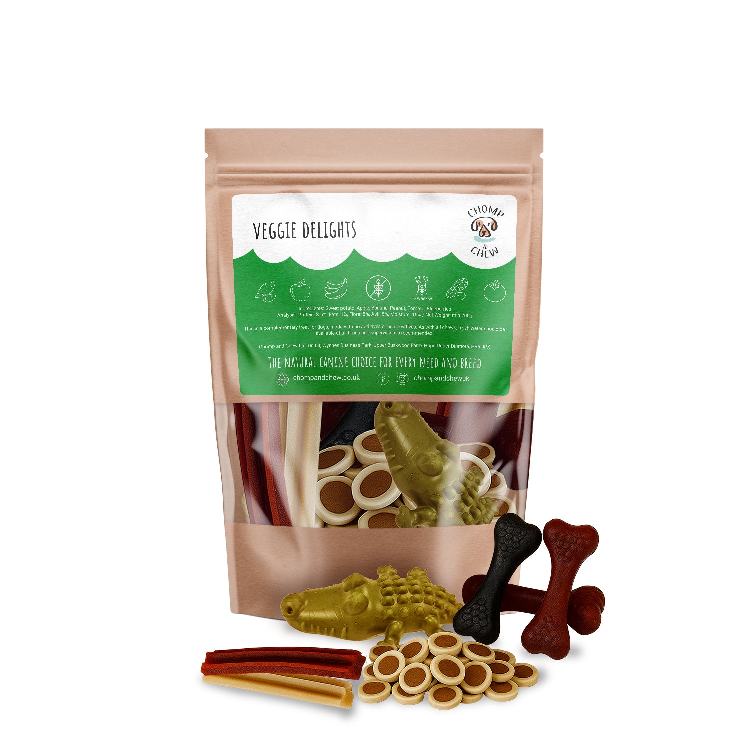 Veggie Delights Dog Treats – Chomp & Chew